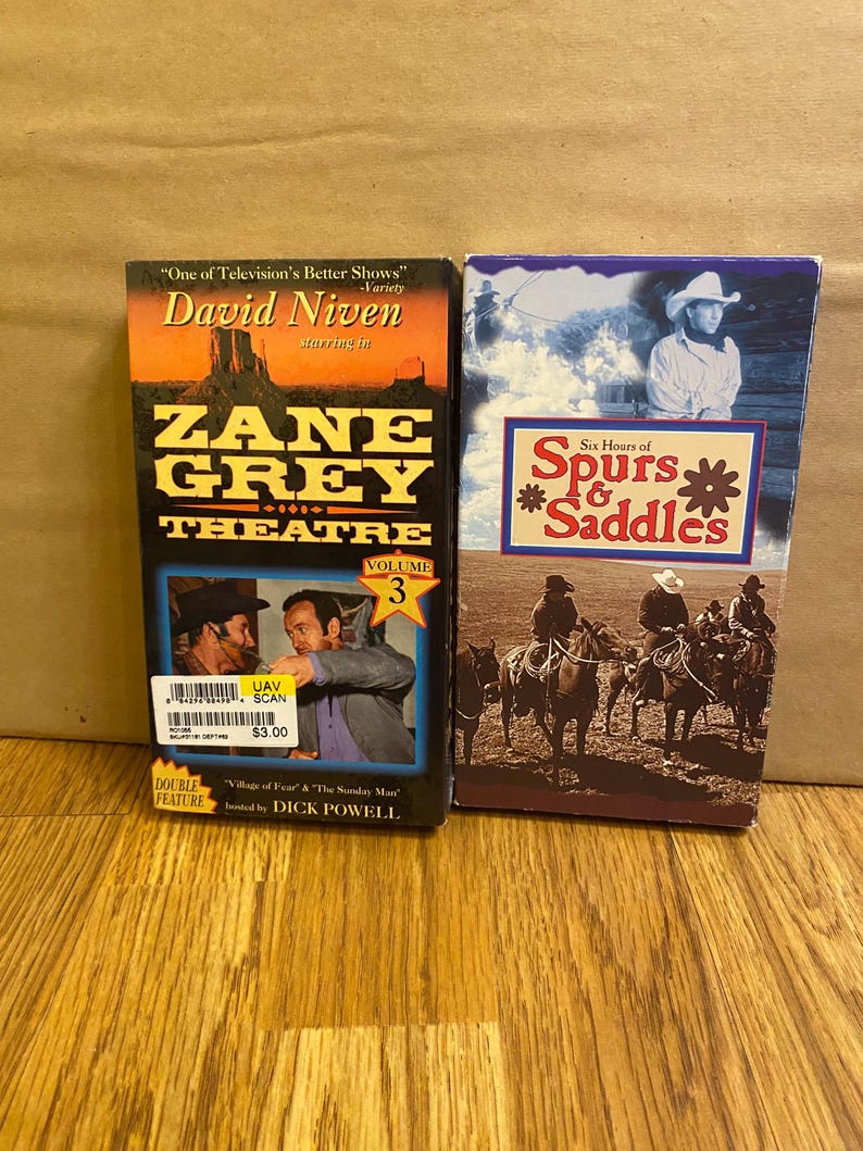 Vintage Cowboy & Westerns VHS Movies Bundle Tim Mccoy, Zane Grey ...