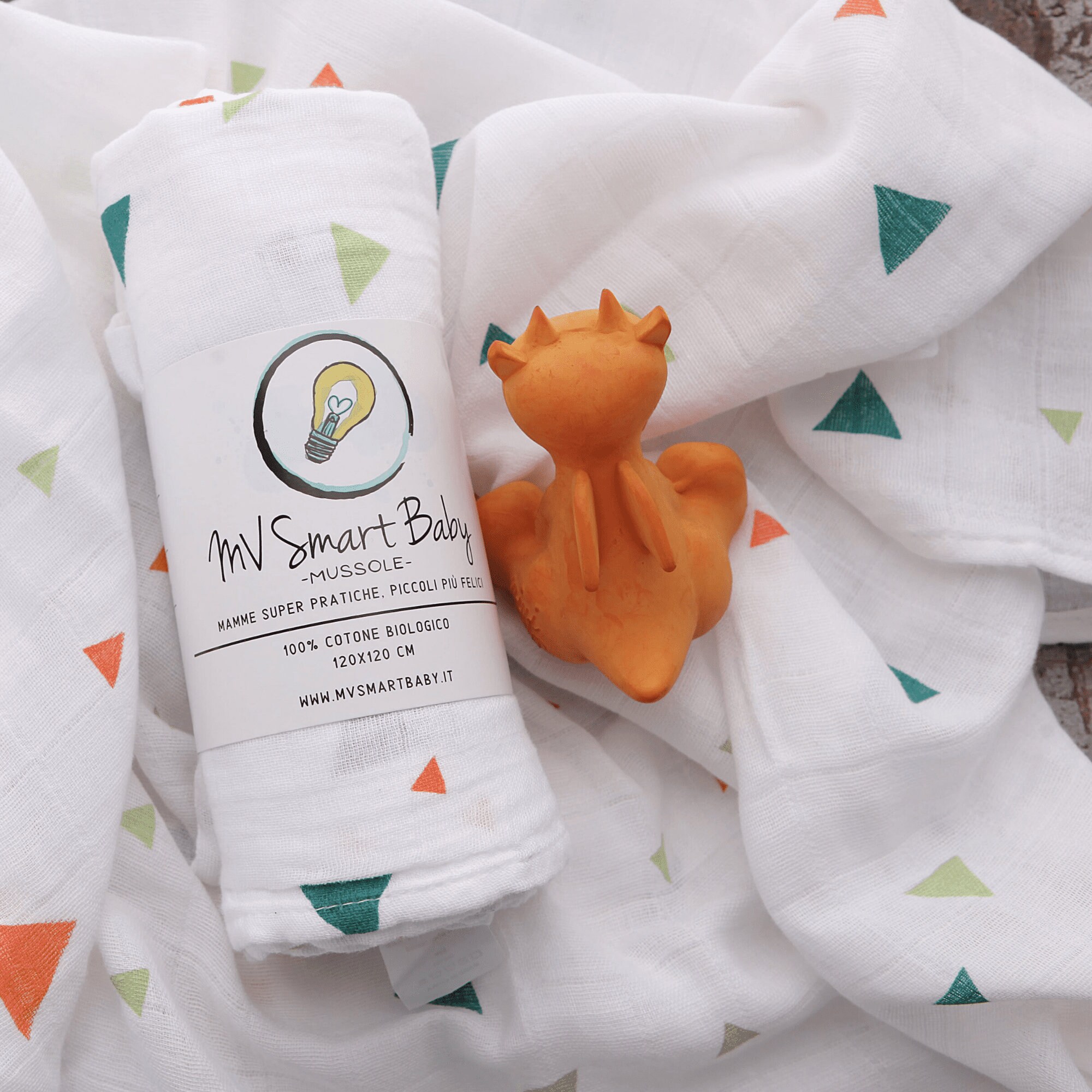 Newborn Muslin Covers, 3 Mussole 100% Organic Cotton, 120 X 120 Cm ...