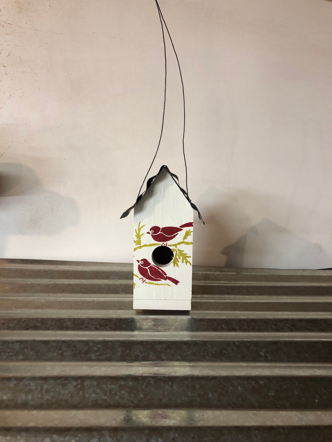 Cardinals on Branches Cedar Birdhouse - Etsy