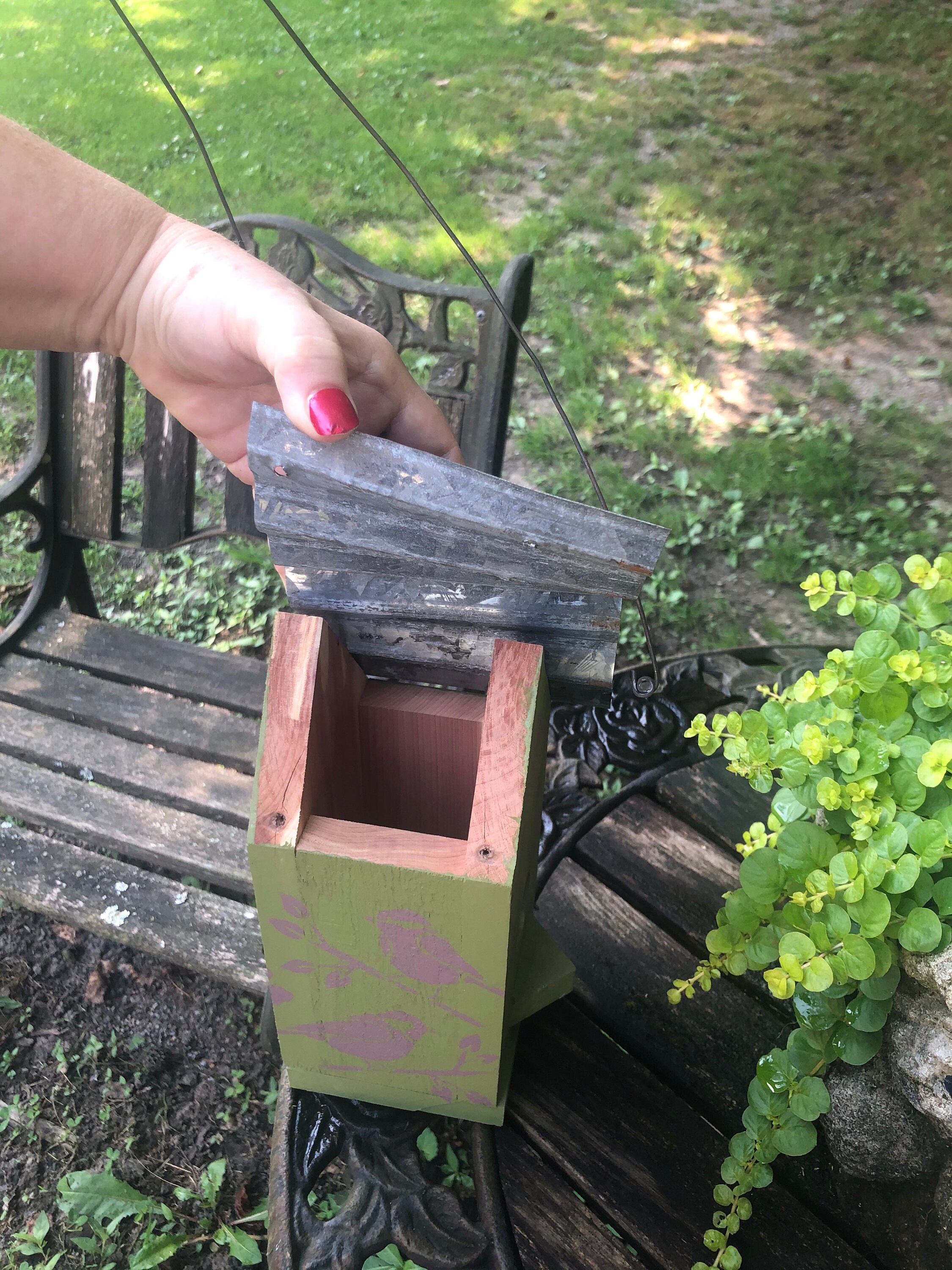 Patriotic Rustic Cedar Birdhouse - Etsy
