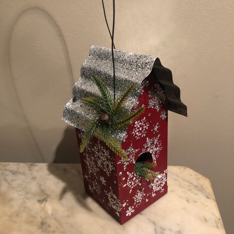 Christmas Birdhouse - Etsy