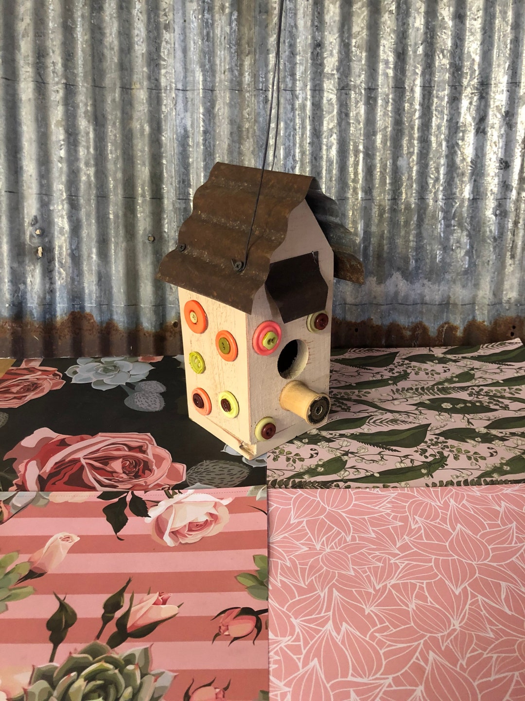 Buttons Birdhouse - Etsy