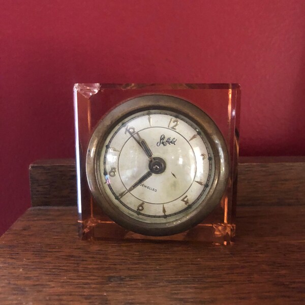 Vintage Lucite Clock - Etsy
