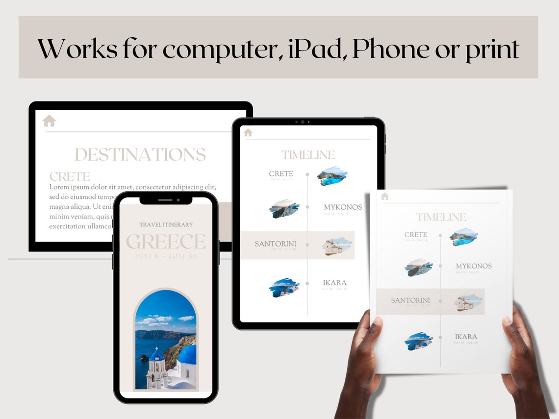 Digital Travel Planner Template Editable Travel Itinerary - Etsy