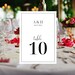 Modern Table Numbers, Canva Template, Wedding Template, Reception Table ...