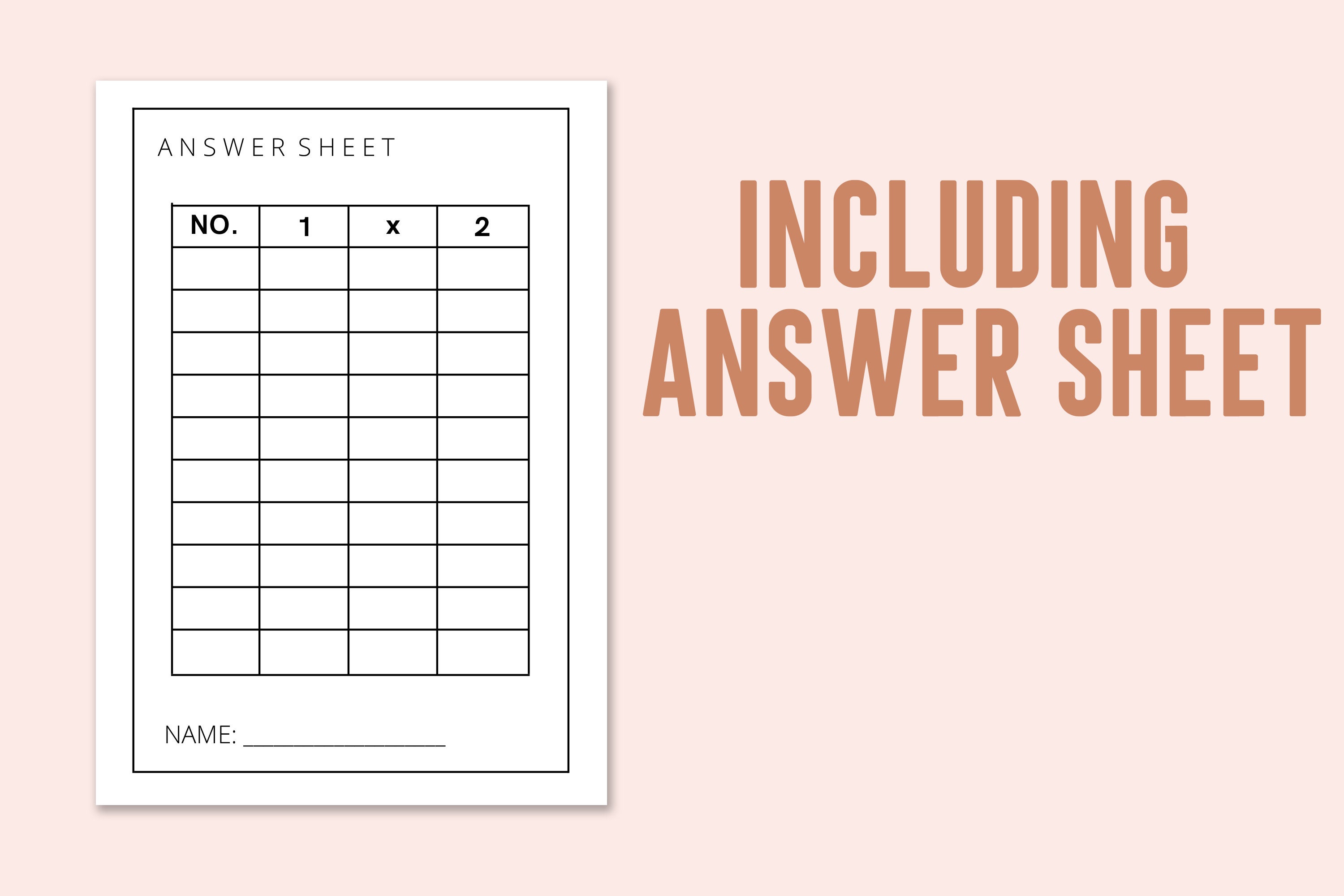Quiz Template Printable Quiz Game Canva Template, Blank Quiz Sheet, 1X2 ...
