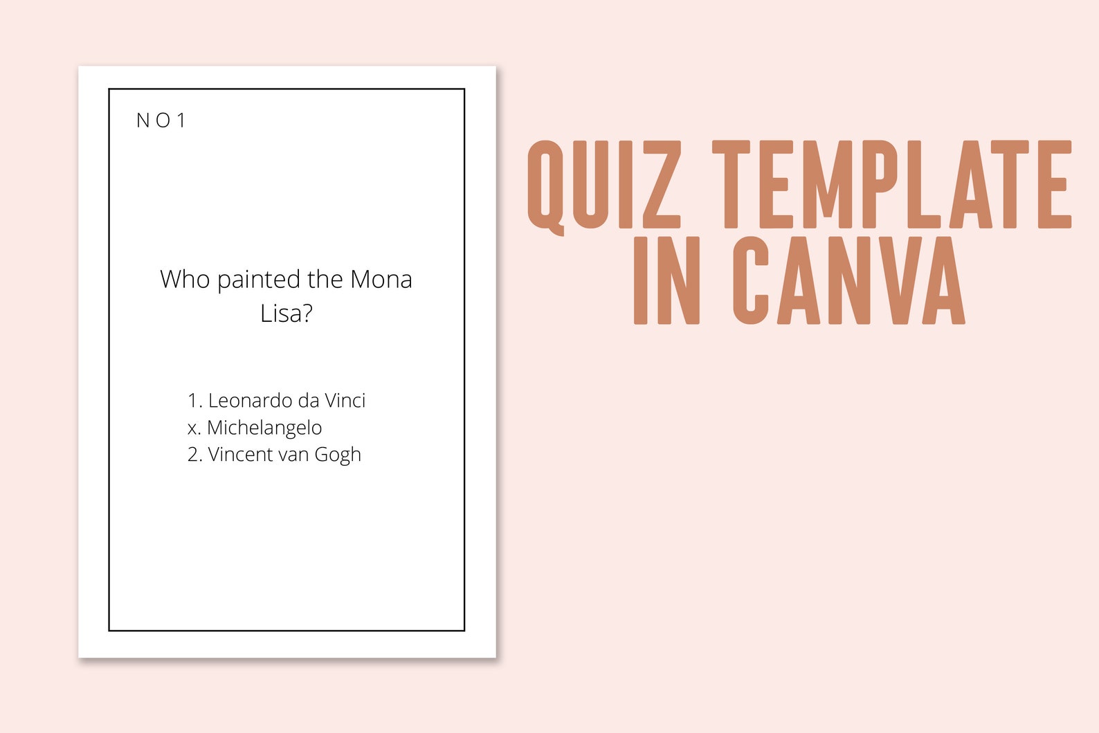 Quiz Template - Printable Quiz Game Canva Template, Blank Quiz Sheet ...