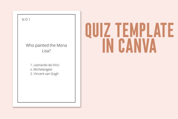Quiz Template Printable Quiz Game Canva Template Blank Quiz - Etsy