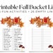 EDITABLE Fall Bucket List, Printable Kids Family Checklist of Autumn ...