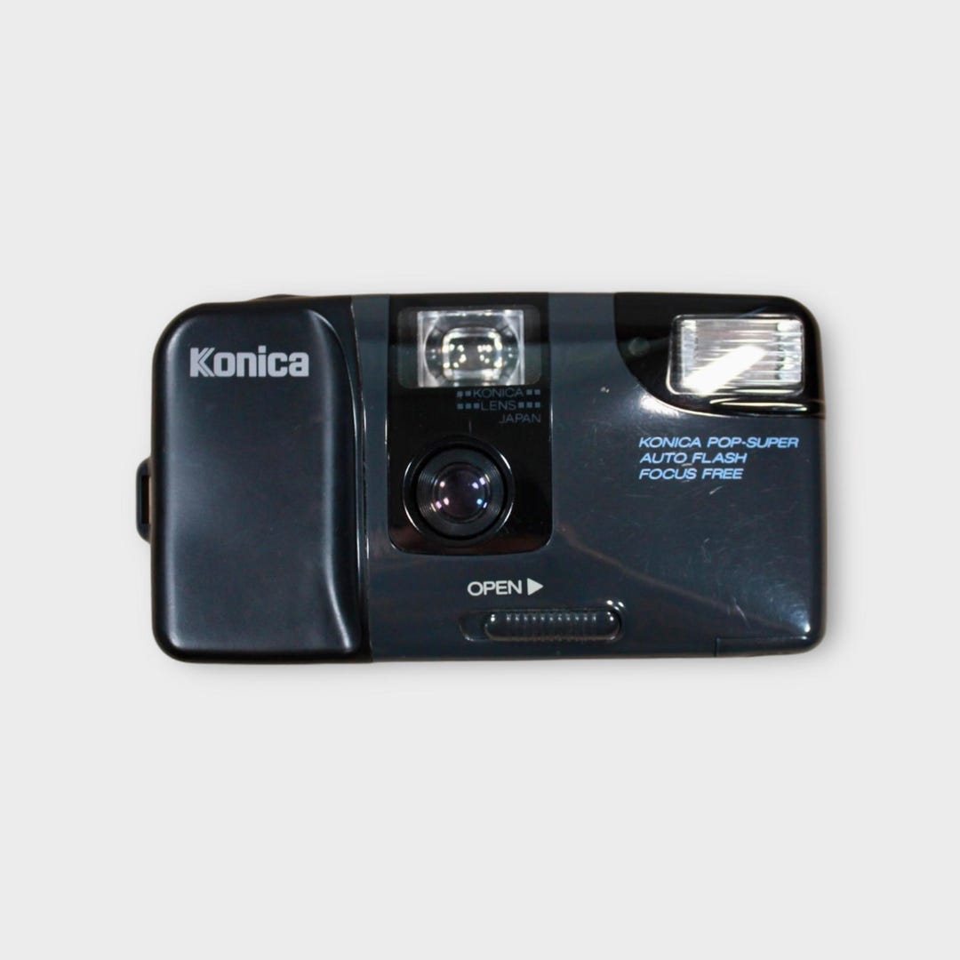 Retro Konica Pop-super Camera - Compact 35mm Film With Flash - Etsy