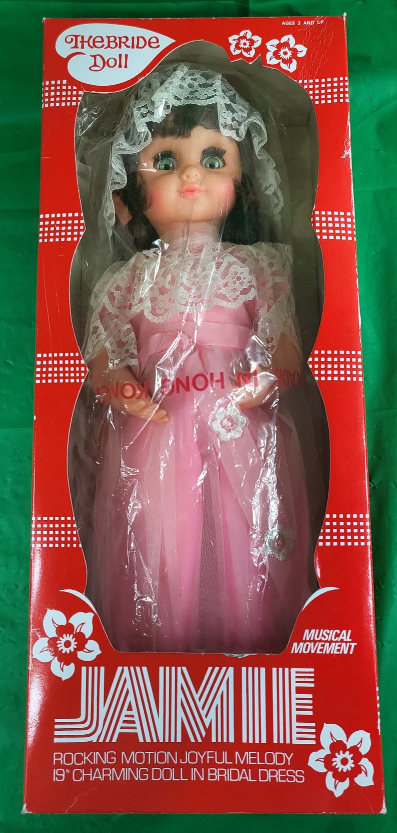 Vintage Musical Moving Jamie the Bride Doll Polytoy 19 Made in Hong ...