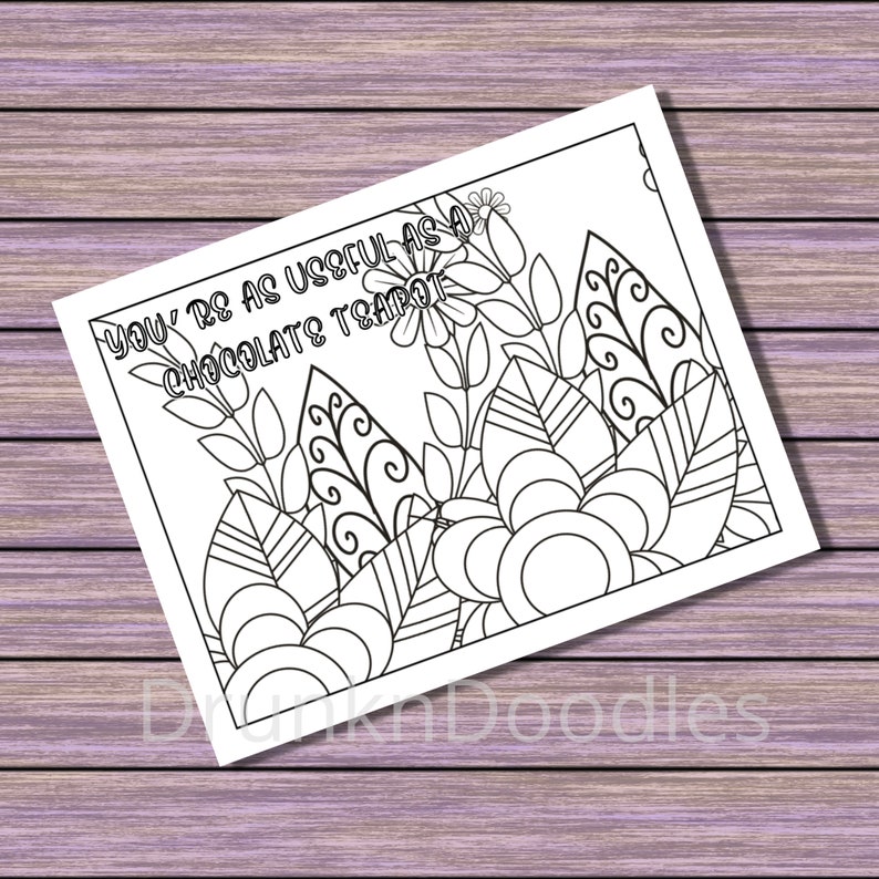 ADULT Coloring Page 10 Pack Snarky Quotes & Sayings - Etsy