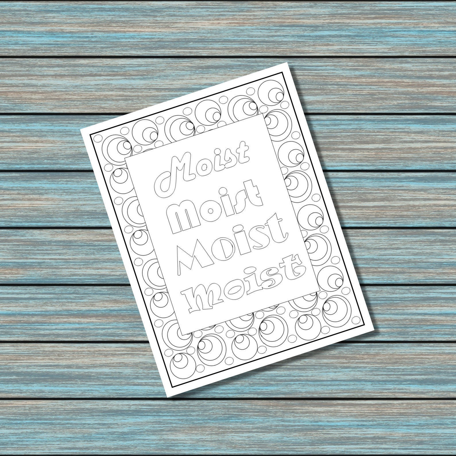 Moist Coloring Page adult Coloringinstant Download - Etsy