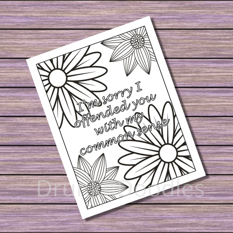 ADULT Coloring Page 10 Pack Snarky Quotes & Sayings - Etsy