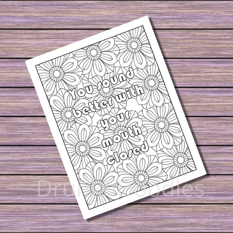 ADULT Coloring Page 10 Pack Snarky Quotes & Sayings - Etsy
