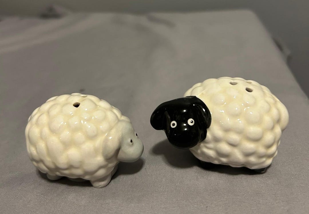 Mini Sheep Salt and Pepper Shakers - Etsy
