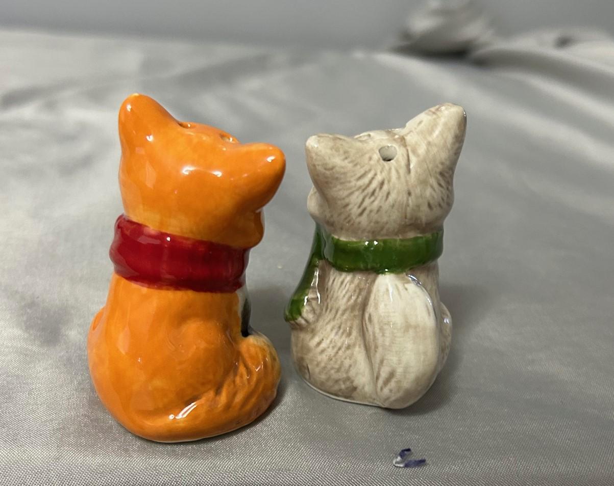 Mini Raccoon and Fox Salt and Pepper Shakers - Etsy