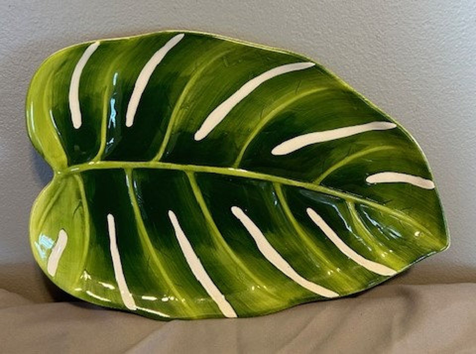 Avon Tropical Leaf Ceramic Platter - Etsy