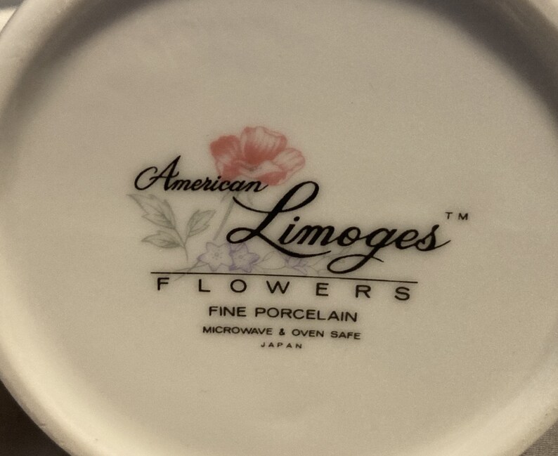 American Limoges Flowers Porcelain Creamer and Sugar Set - Etsy