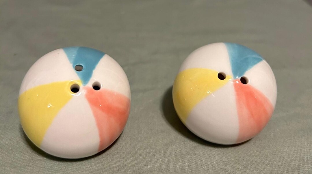 Mini Beach Ball Salt and Pepper Shakers - Etsy