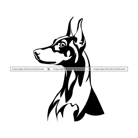 Embellishments Clip Art & Image Files Papercraft Doberman #9 Dog Breed ...