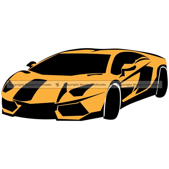 Clip Art Lamborghini Sports Car Vehicle Luxury Aventador Speed ...