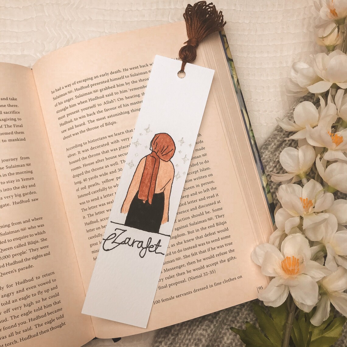 Muslimah illustration bookmark Islamic Bookmarks Islamic | Etsy