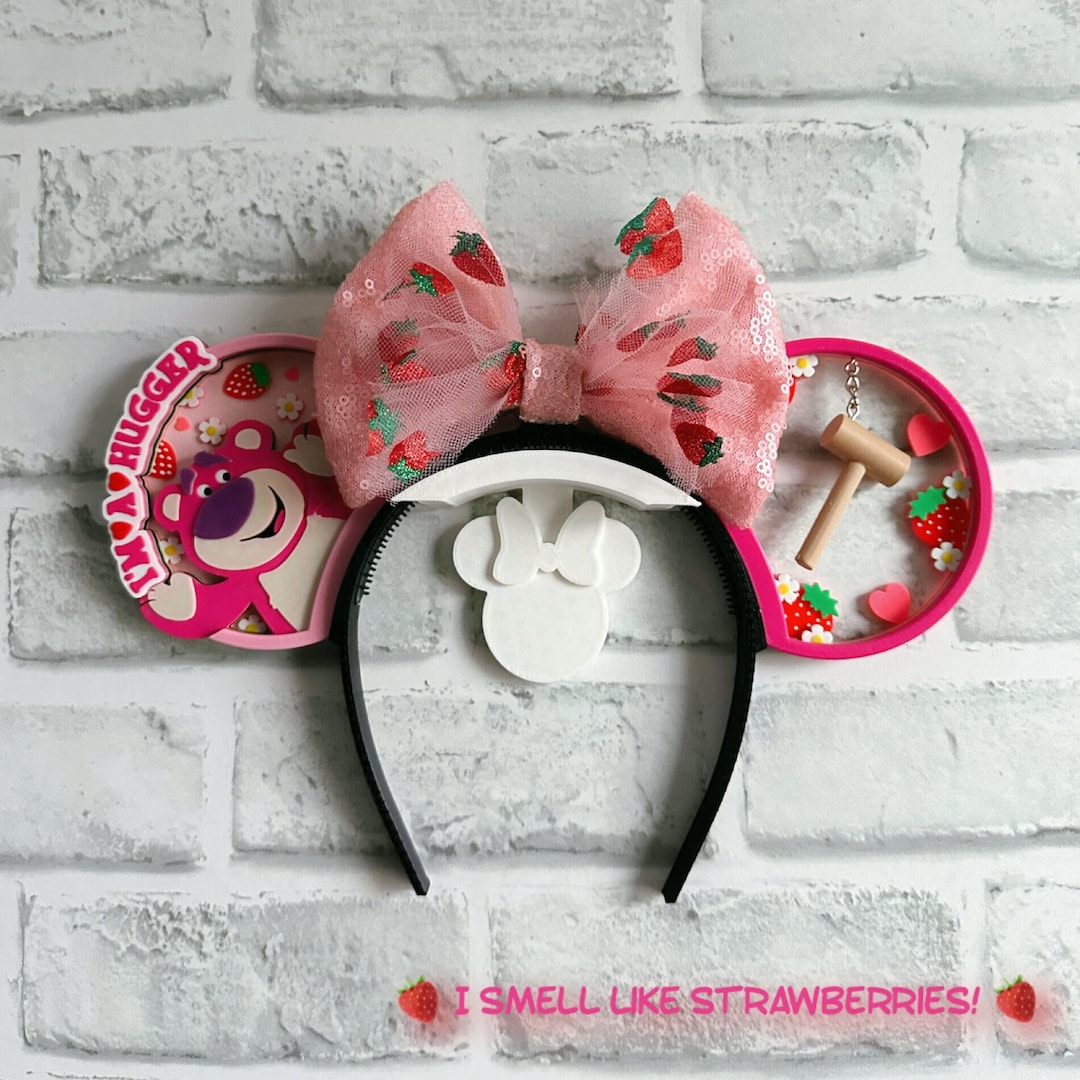 Strawberry Huggin’ Bear Interchangeable Ears, Lotso Bear, 3D Printed ...