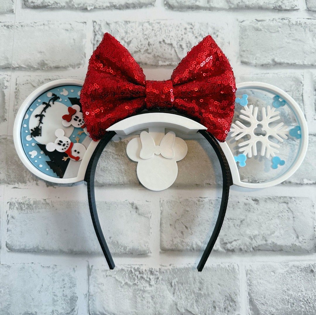 Let It Snow (interchangeable) Mouse Ears, Disney Snowmen Ears, Magnetic ...