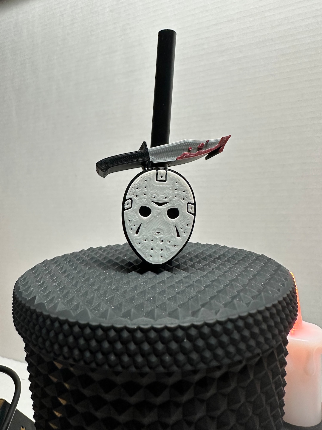 Jason Maske Straw Topper, Stroh Buddy, Halloween Zubehör, Jason ...