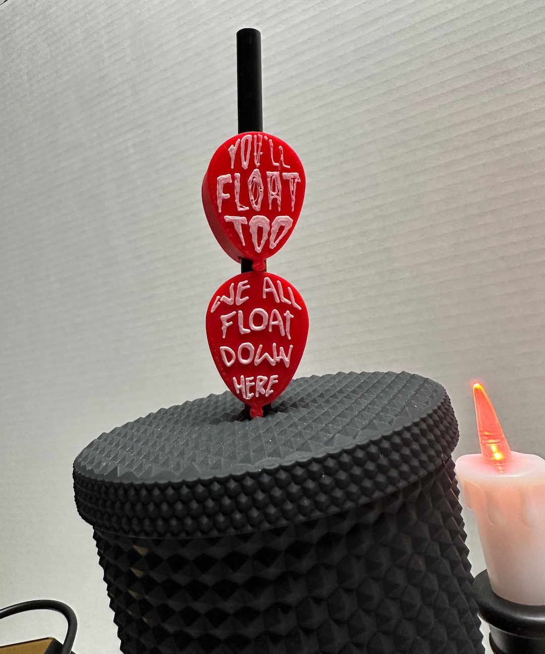 You'll Float Too Balloon Straw Topper, IT, Pennywise, IT Movie, Straw ...