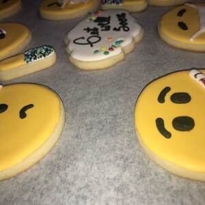 Get Well Soon Emoji Cookies - Etsy