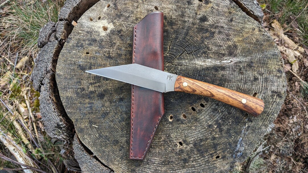 Handmade 23cm Full Tang Germanic Norse Seax Knife With Zebrawood Handle ...