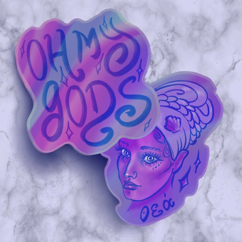 Oh My Gods Sticker Pack Goddess Stickers Greek Myth - Etsy