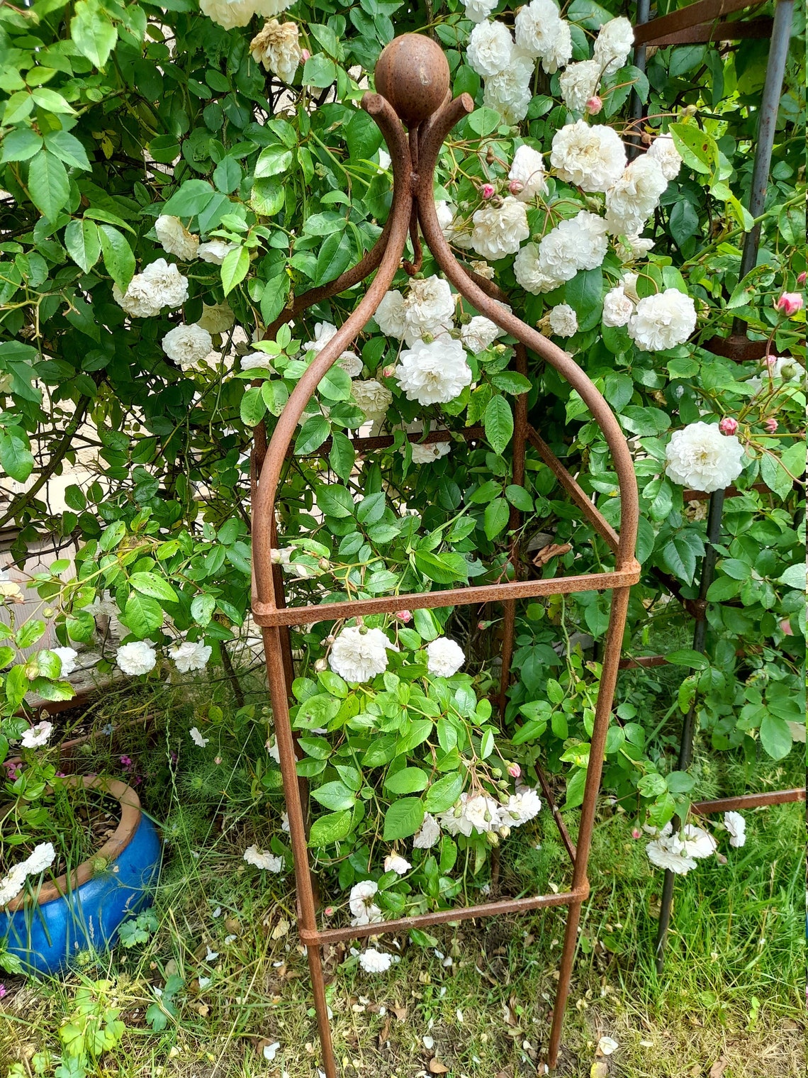 Hand Made Small Obelisk Plant Support Blacksmith-garden - Etsy