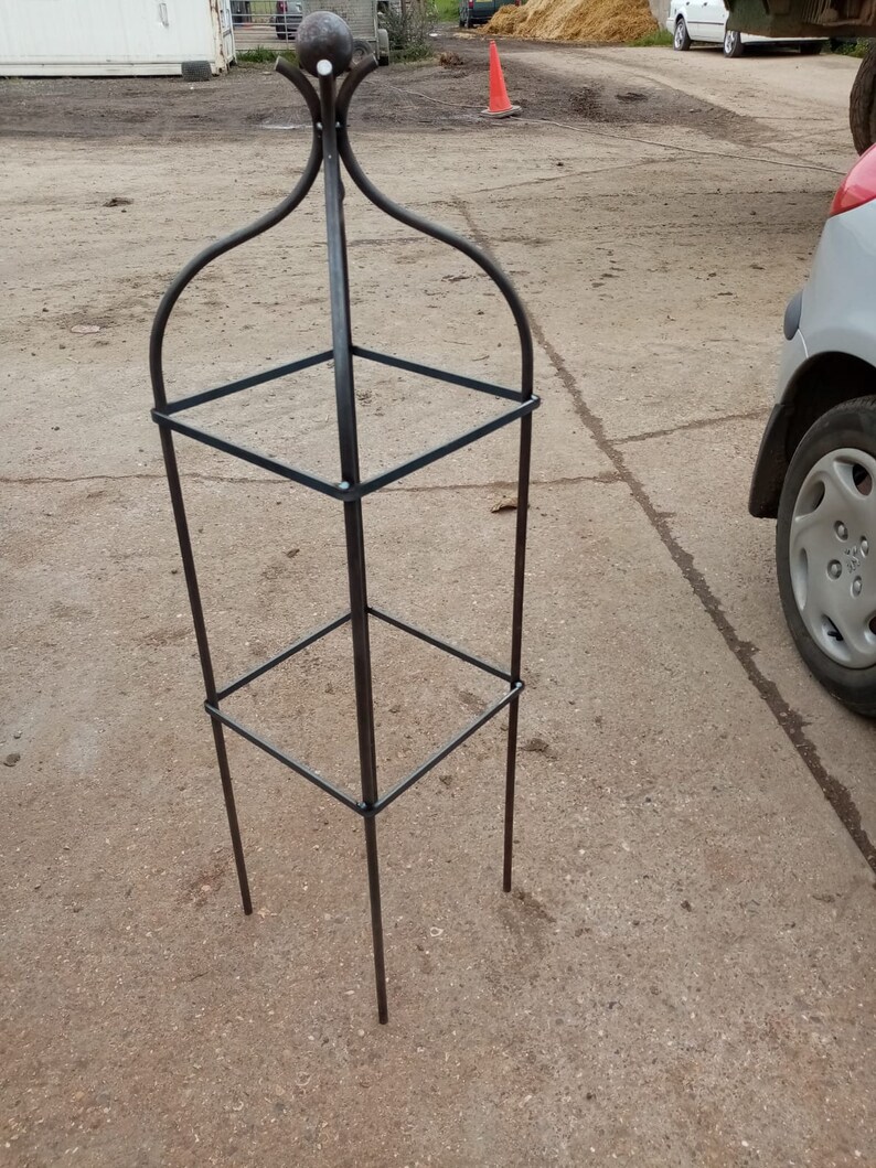 Hand Made Small Obelisk Plant Support Blacksmith-garden - Etsy UK