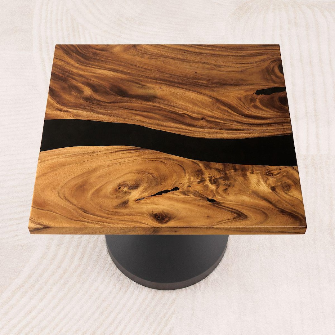 SQUARE Epoxy Resin Table Design, Custom Epoxy Coffee and Dining Table ...