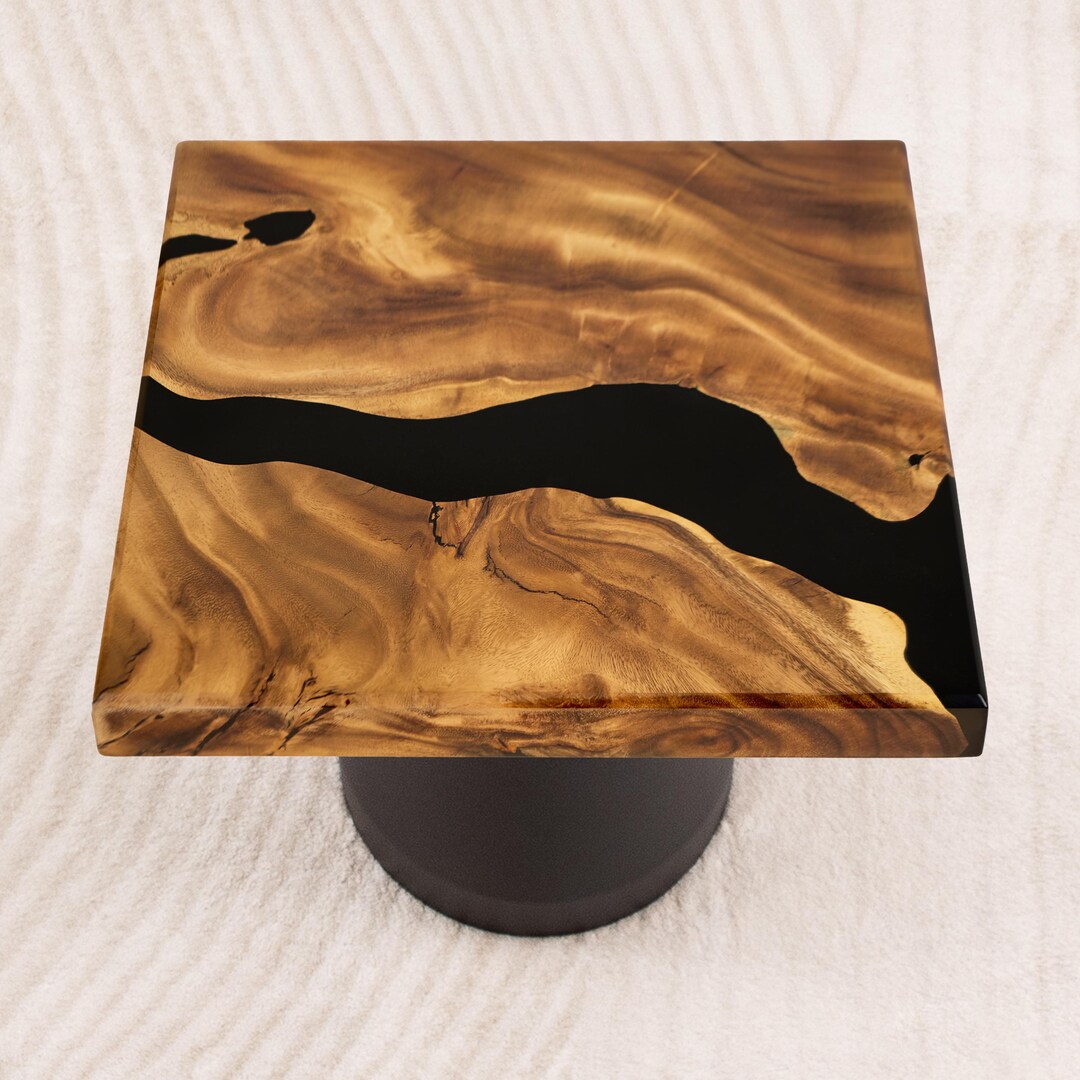 SQUARE Epoxy Resin Table Top, Only Handcrafted River Epoxy Table Top 15 ...