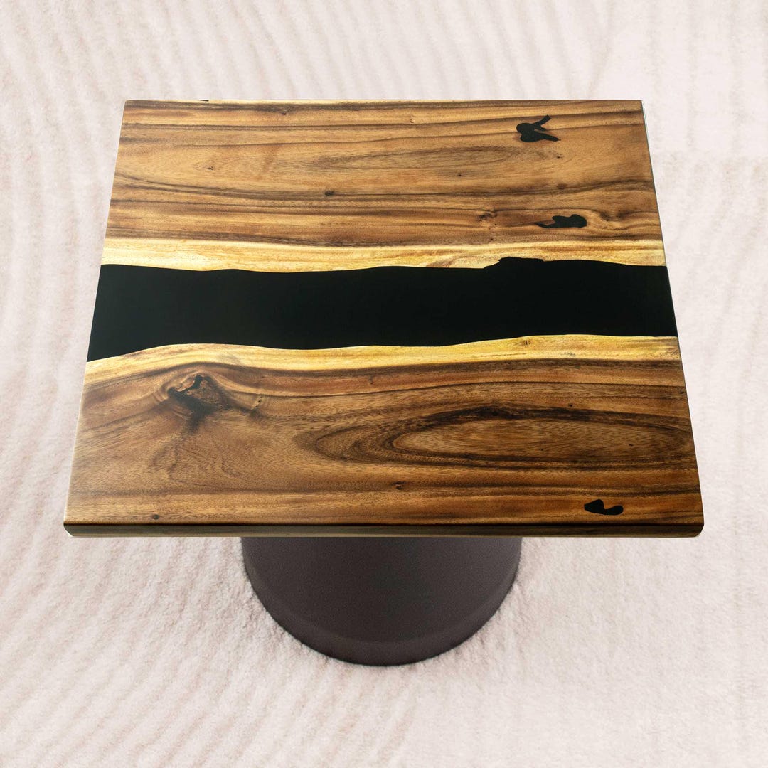 SQUARE Epoxy Resin Table Top | Luxury Handmade Dining or Accent Table ...