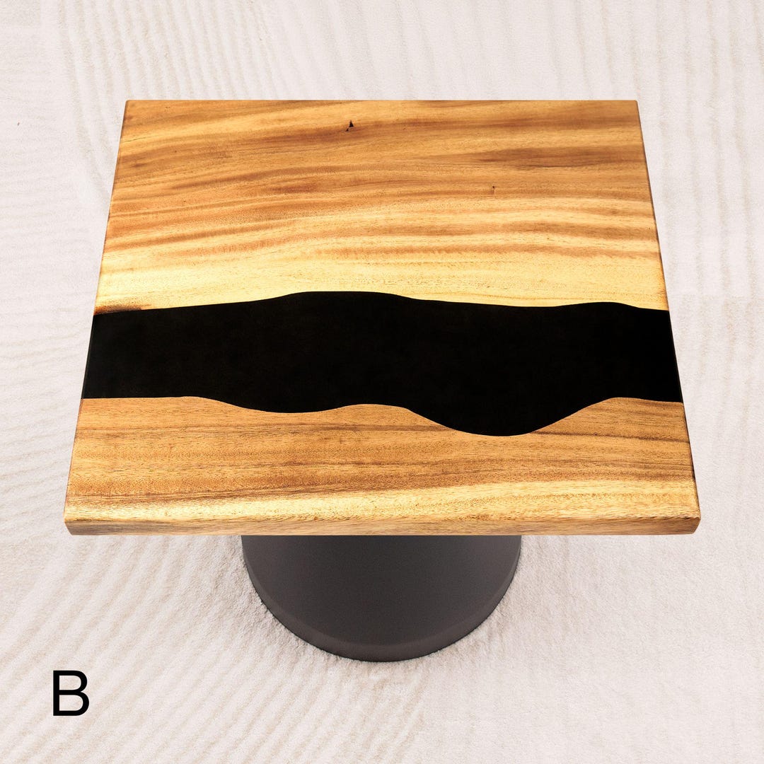 SQUARE Epoxy Resin Coffee Table, Custom Epoxy River Table 23 Inches ...