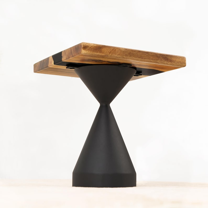 Square Wood Epoxy River Table Top 15" X 15" – Live Edge Style Resin ...