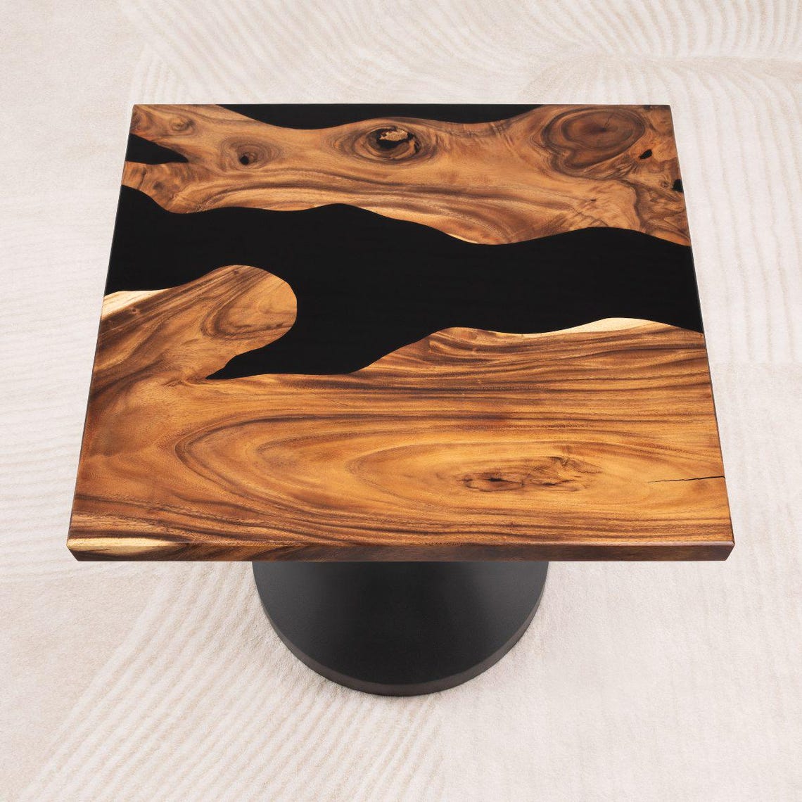 SQUARE Epoxy Resin Table Top | Luxury Handmade Dining or Accent Table ...