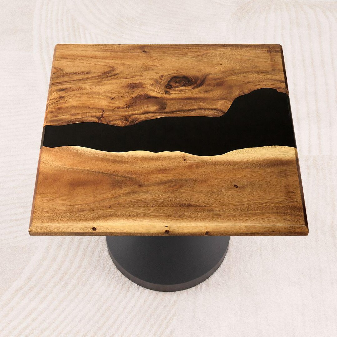 SQUARE Epoxy Resin Table Design, Custom Epoxy Coffee and Dining Table ...