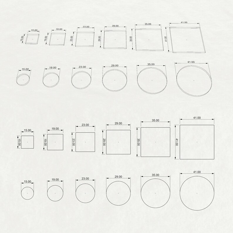 19-inch Square Black Epoxy Dining Tabletop – Resin Top Only for ...