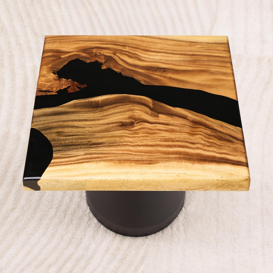 SQUARE Modern Epoxy Resin Table Top, Only Unique River Epoxy Table Top ...