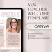 Canva Editable Teacher Welcome Letter | Canva Template | Back to School ...