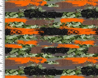 Orange Camo Fabric - Etsy