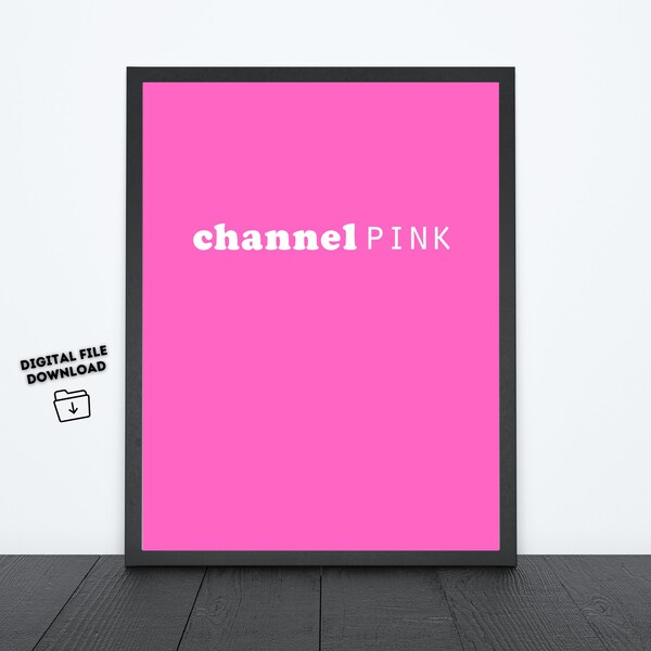 Pink Channel Poster - Etsy