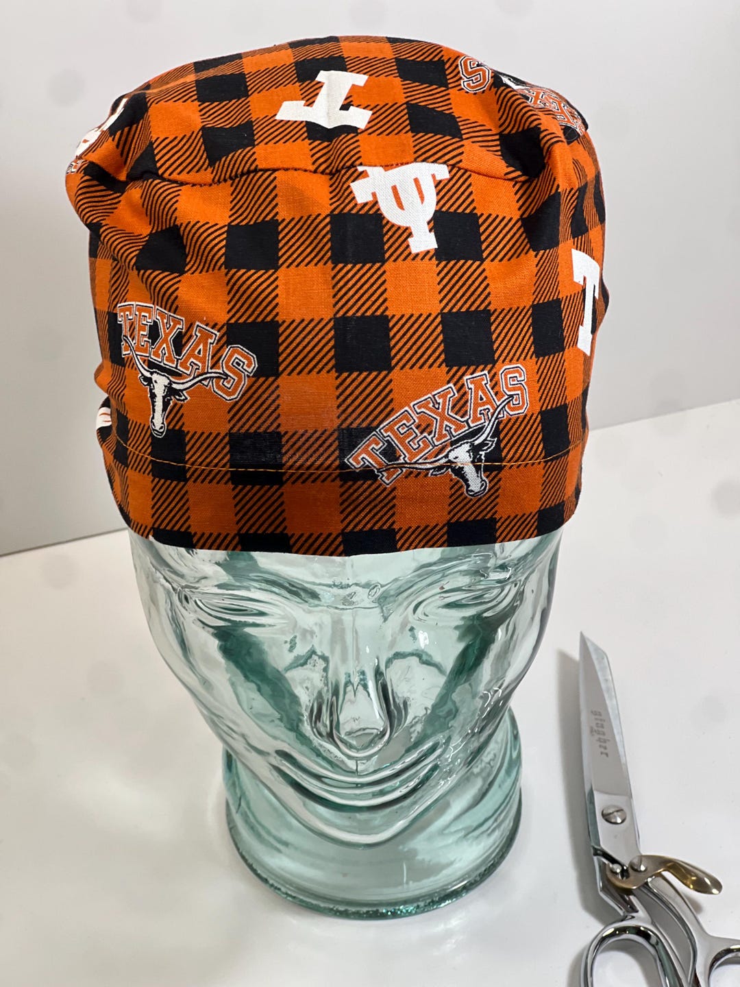University of Texas Unisex Tie Back Scrub/chemo/biker Hat - Etsy