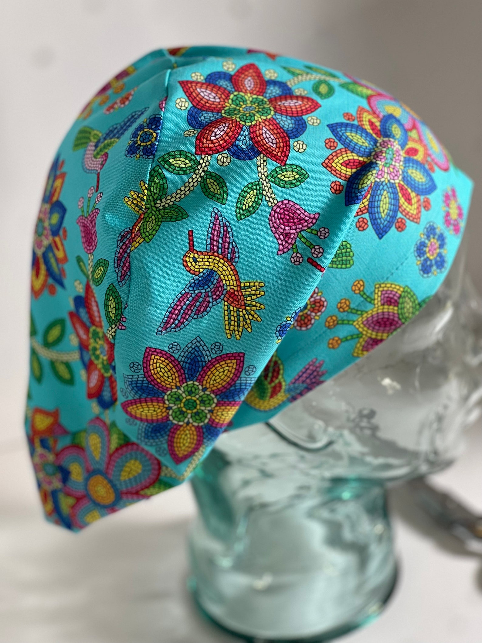 Hummingbird, Spring, Primavera, Euro Style Scrub Cap, Chemo, Biker or ...